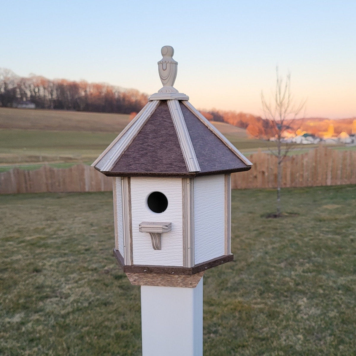 Country Bird House Amish Made, 1 Nesting Compartment Poly Birdhouse ...