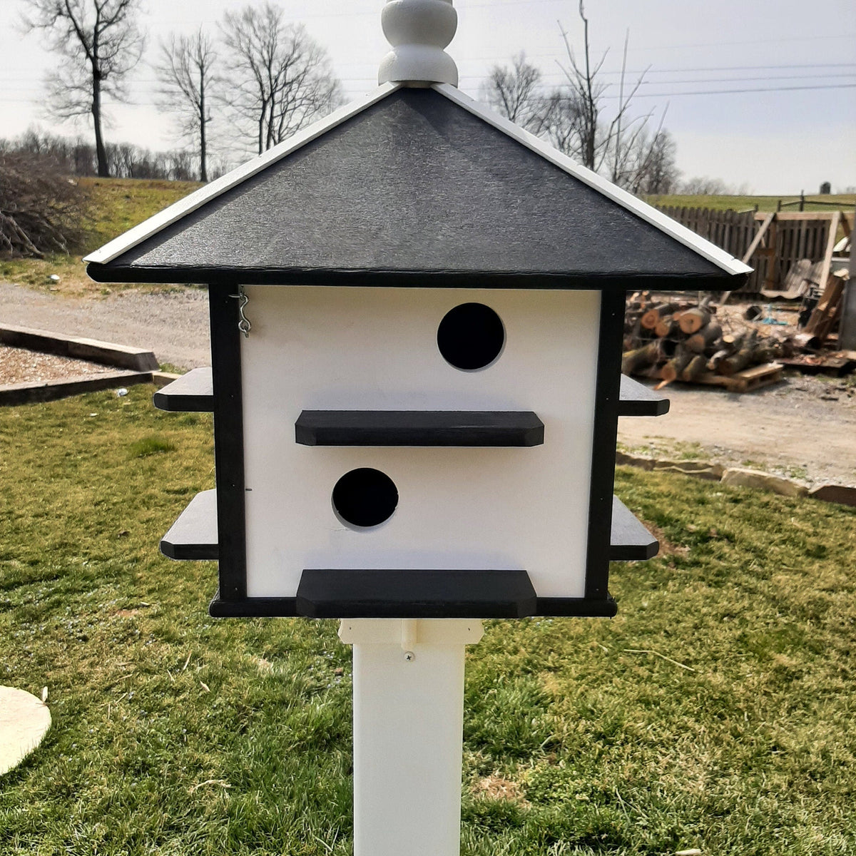 Birdhouse Amish Handmade Poly Purple Martin With 8 Nesting Compartment ...